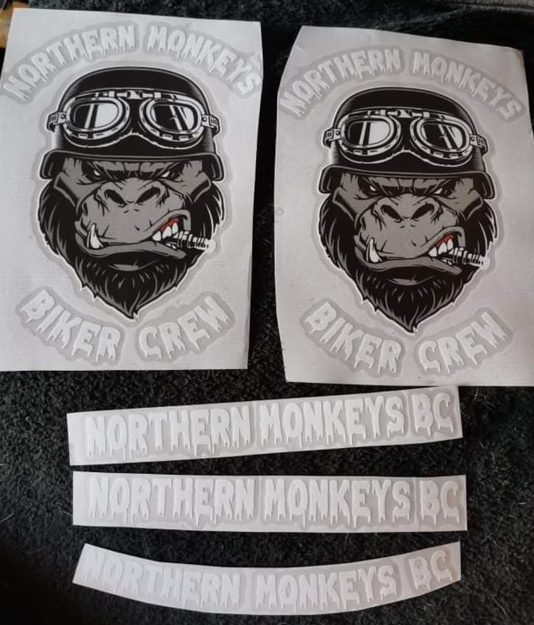 Northern Monkey Biker Crew stickers packs – Northern Monkeys BC